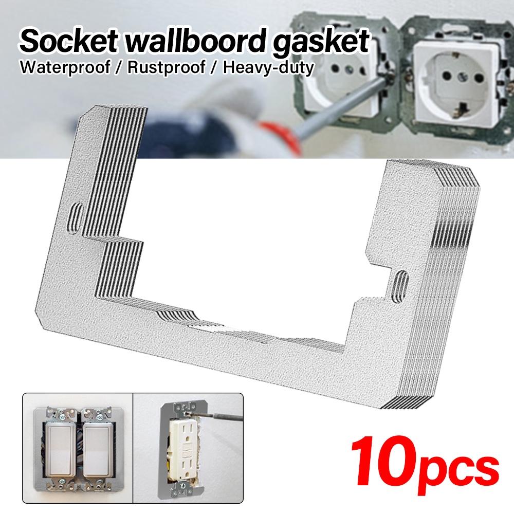 10pcs Metal Wall Panel Gasket Fixing Power Fit Device Leveling Plates ...