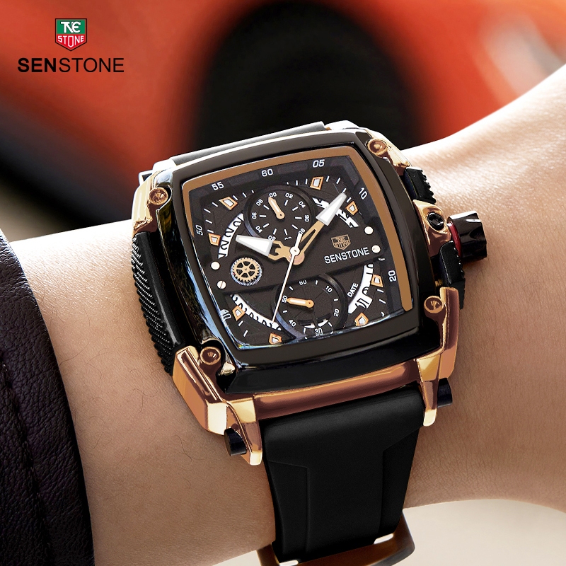 SENSTONE Watch for Men Original Waterproof Stainless Steel Sports ...