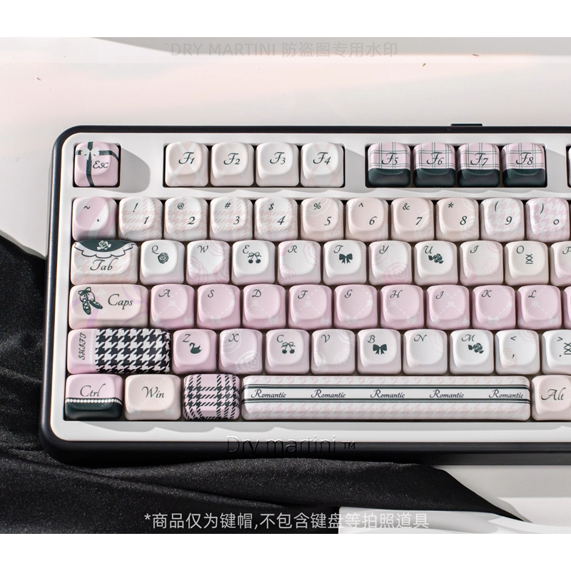 【ONLY KEYCAP】Black Swan Keycap 131 Keys MOA Profile PBT Dye-sub For ...