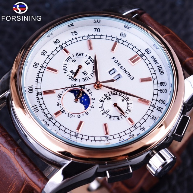 Original Forsining automatic watch luxury simple men's fashion watch 6 ...
