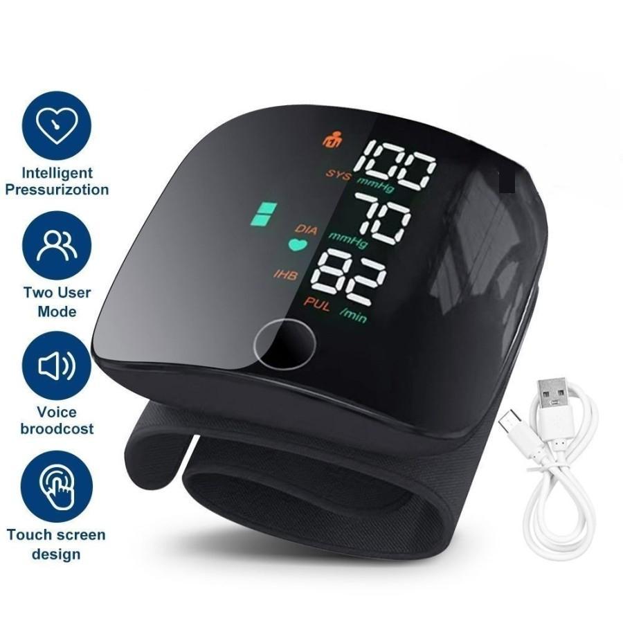 【Malaysia Stock】Rechargeable Wrist Blood Pressure Monitor High BP Test ...