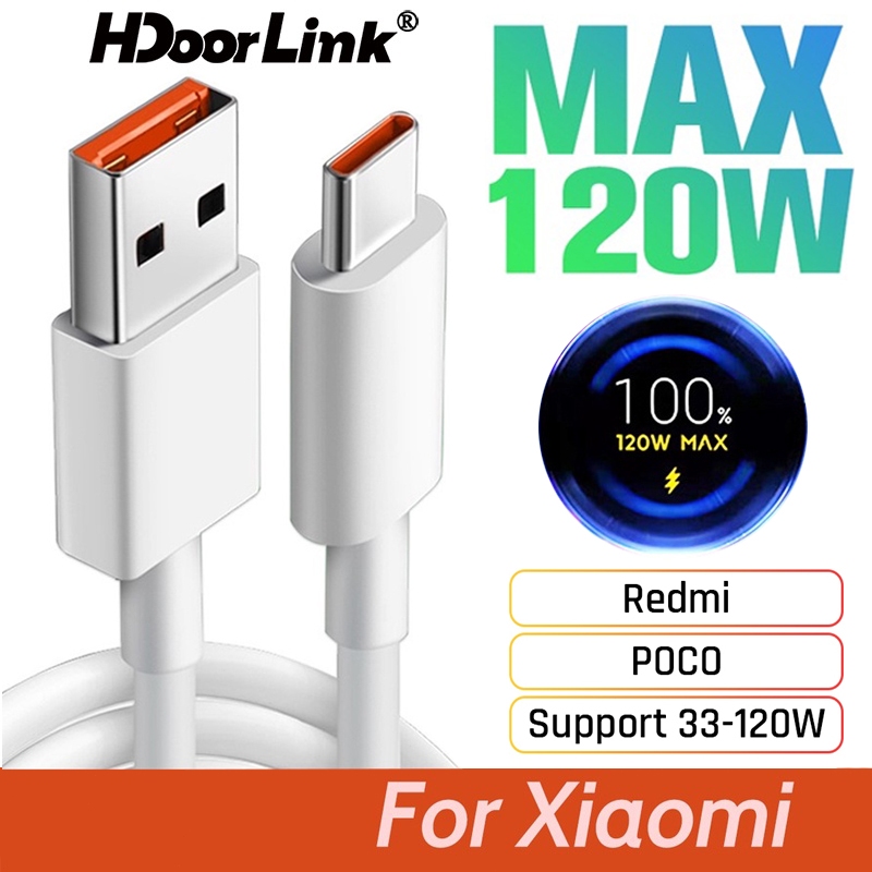 HdoorLink Xiaomi Type C Cable 120W USB Turbo Fast Charging Data Cable ...