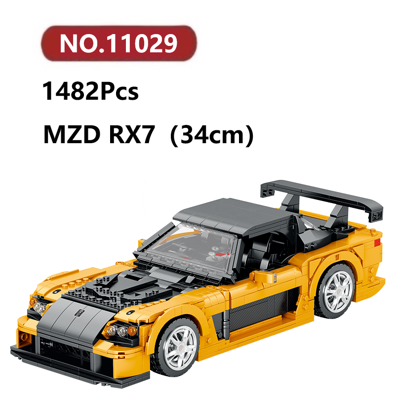 MZD RX7 (34cm) Building Blocks 1482 Pcs Reobrix Car Bricks Toy Set ...