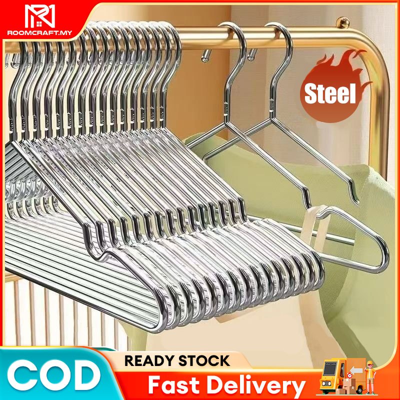Ready Stock ! Anti Rust Shirt Hook Premium Steel Wire Hanger Children ...