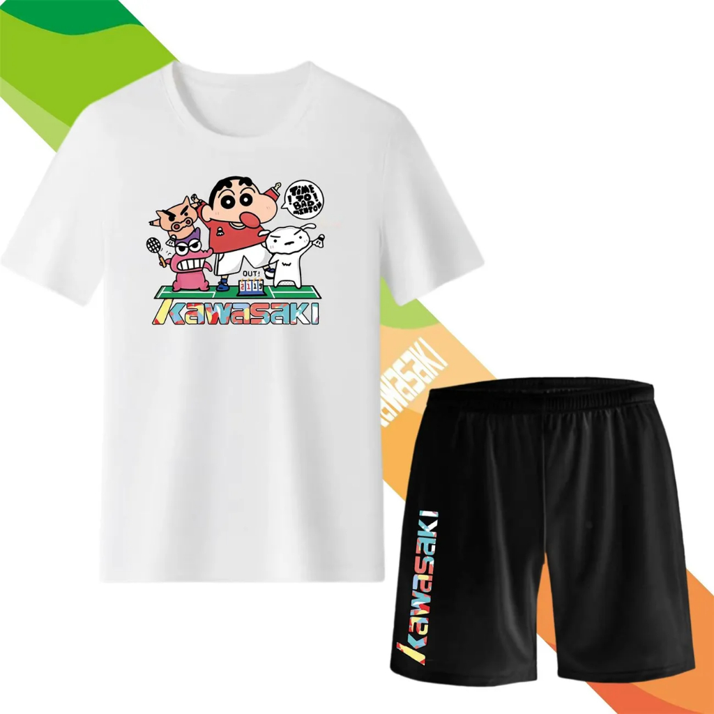 New “Crayon Shin-chan” co-branded models badminton shirt badminton ...