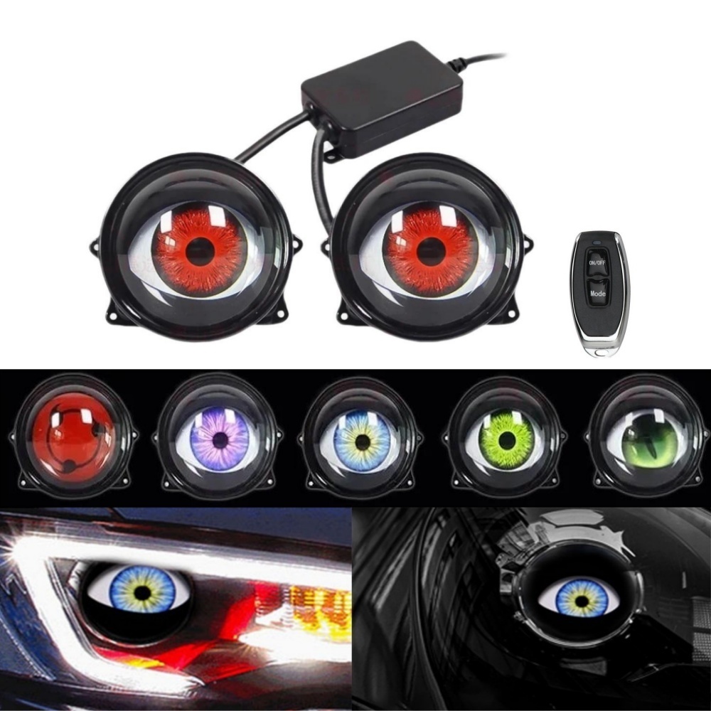 3 Inch Dynamic Devil Eyes Led Car headlight Devil Eyes eagle eye lights ...