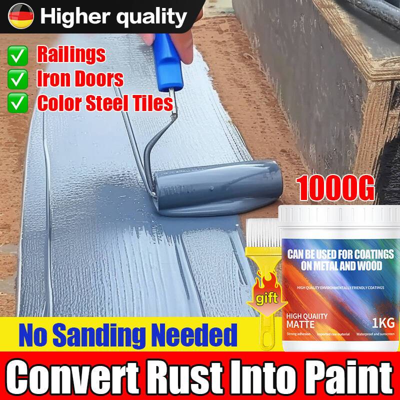 2 in 1 Metal Primer Paint 1000G with brush Anti Rust Paint for Rusty ...