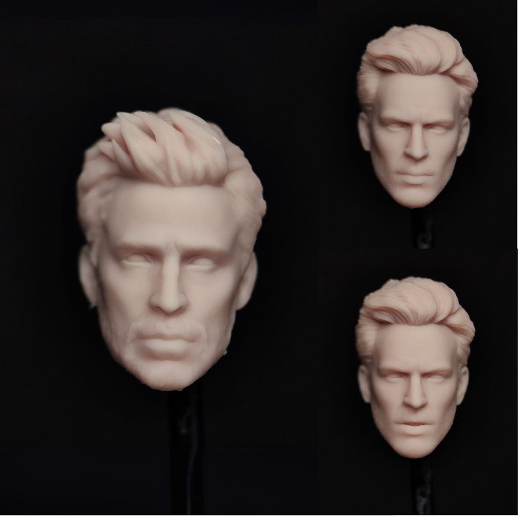 Unpainted 1/12 Scale Chris Evans Human Torch Head Carved Model Fit For 6 inches SHF MEZCO NECA ...