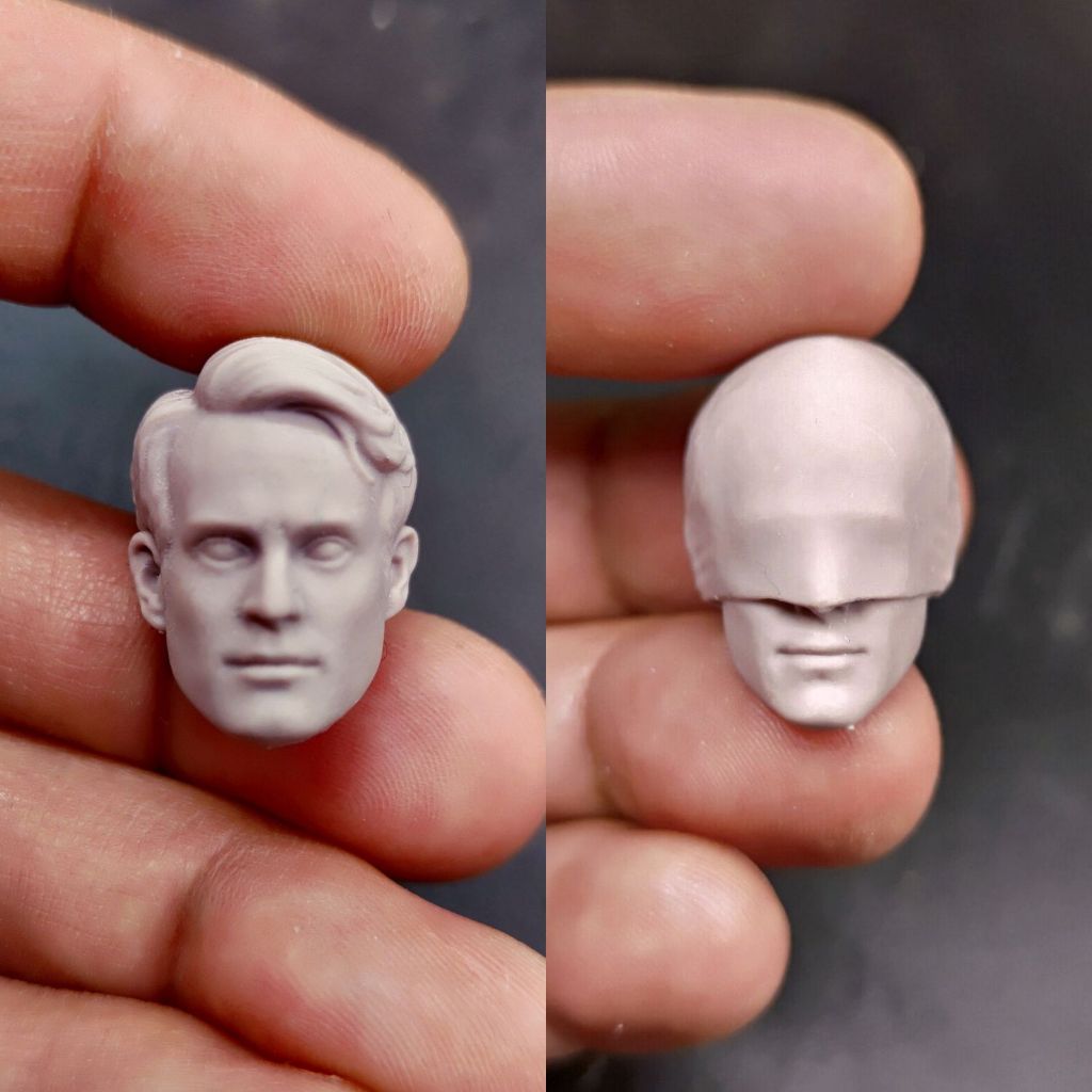 Unpainted 1/12 Scale Charlie Cox Daredevil Matt Murdock Head Carved Model Fit For 6 inches SHF ...