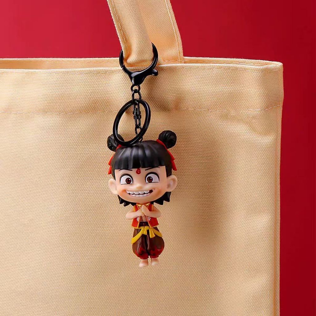 Nezha Three-dimensional Pendant, Nezha Keychain Doll Pendant for Bags ...