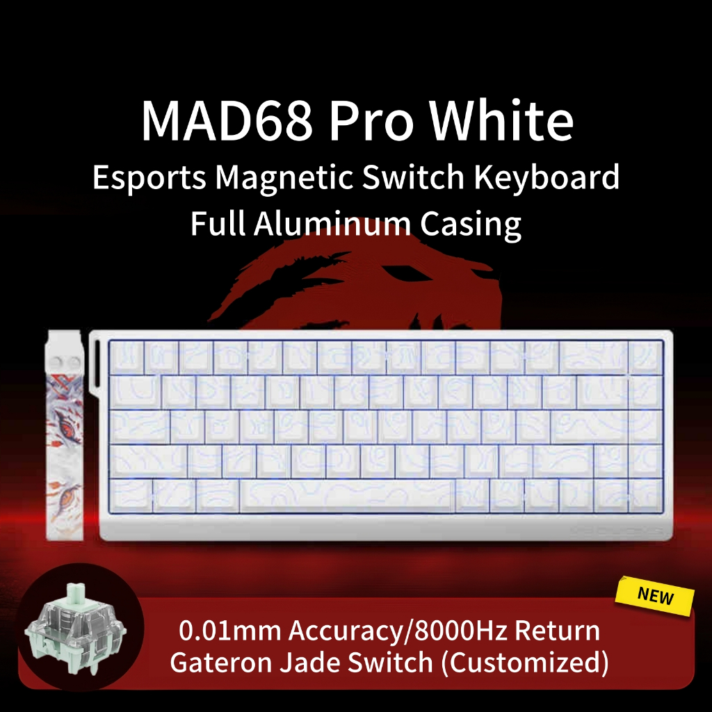 MAD 60HE Mechanical Keyboard, 60% Gaming Keyboard, RT/Rapid Trigger ...