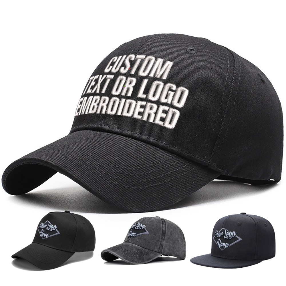 Custom Embroidered Caps and Hats - Personalized Logo or Text- - Ideal ...