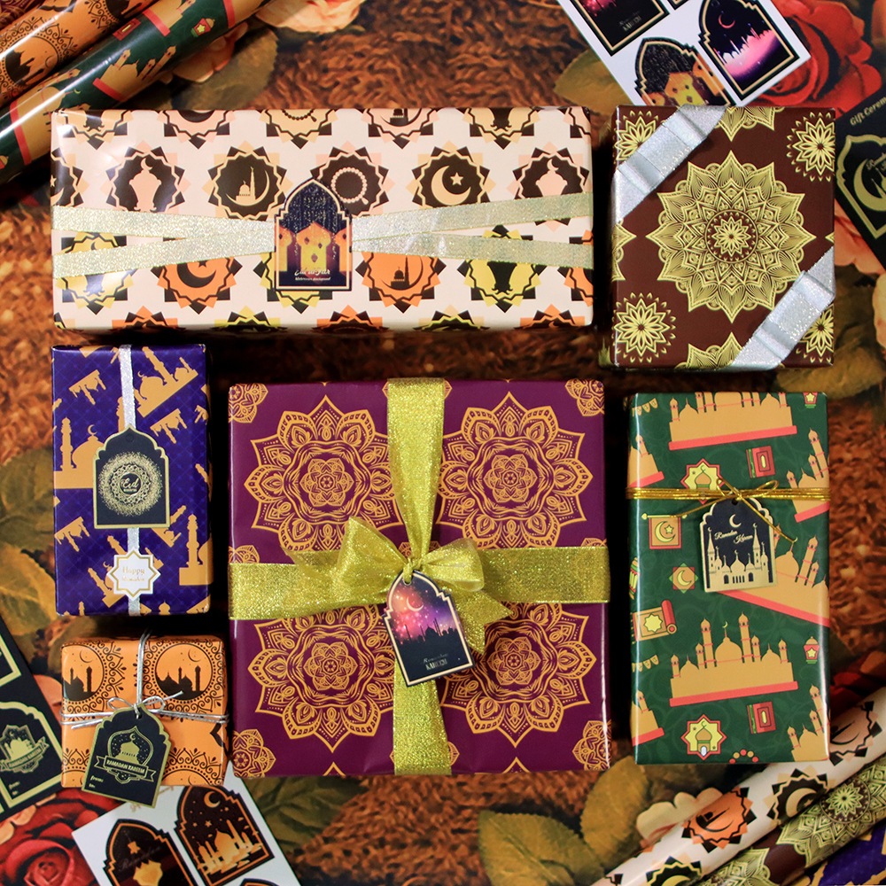 Hari Raya Aidilfitri Wrapping Paper RamadanDecorative Wallpaper Bulan ...