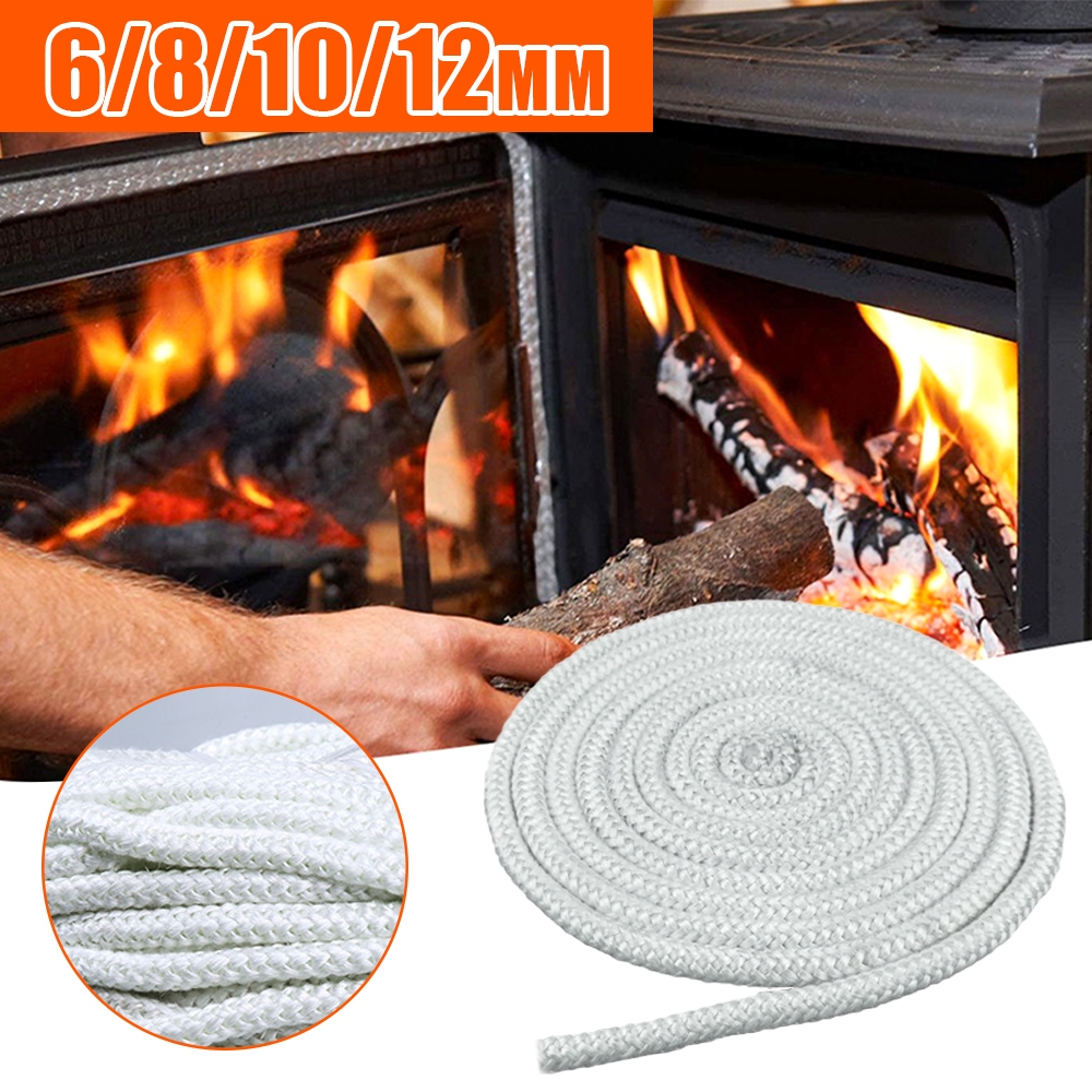 10/12mm 2M Fireplace Sealing Rope Gasket Cord Wood Burning Stove Door ...