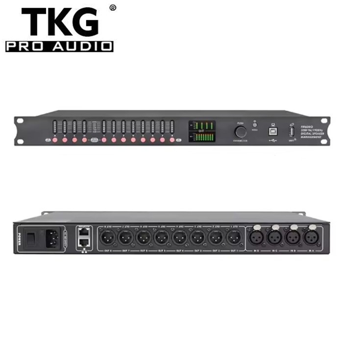 Professional performance stage 4-In 8-Out Digital Audio Processor DSP ...