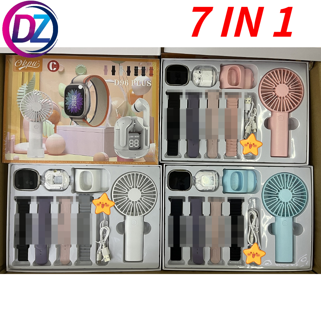 S9 Ultra Max Suit 7 in 1 Set Ultra SmartWatch Mini Portable Fan ...