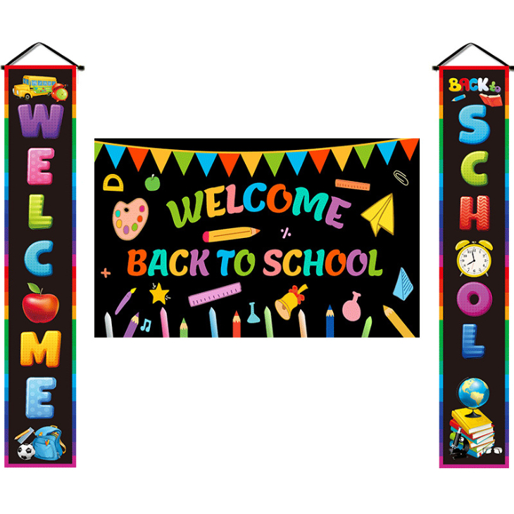 Back to School Banner Welcome Banner for First Day of School Hanging ...