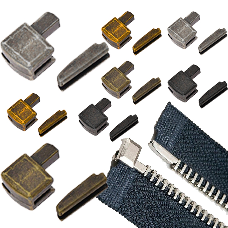 5 Sets Zipper Bottom Stoppers Metal Sewing Tools Open End Zipper Repair ...