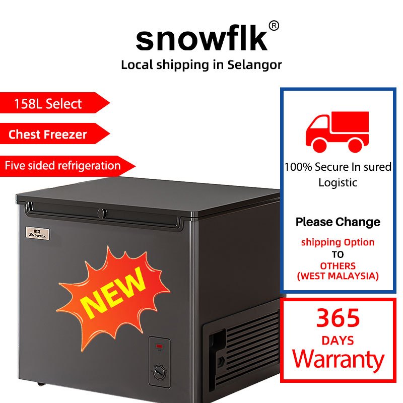 【Ready stock】Snowflk 68L/88L/108L/148L/188L Small Chest Freezer ...
