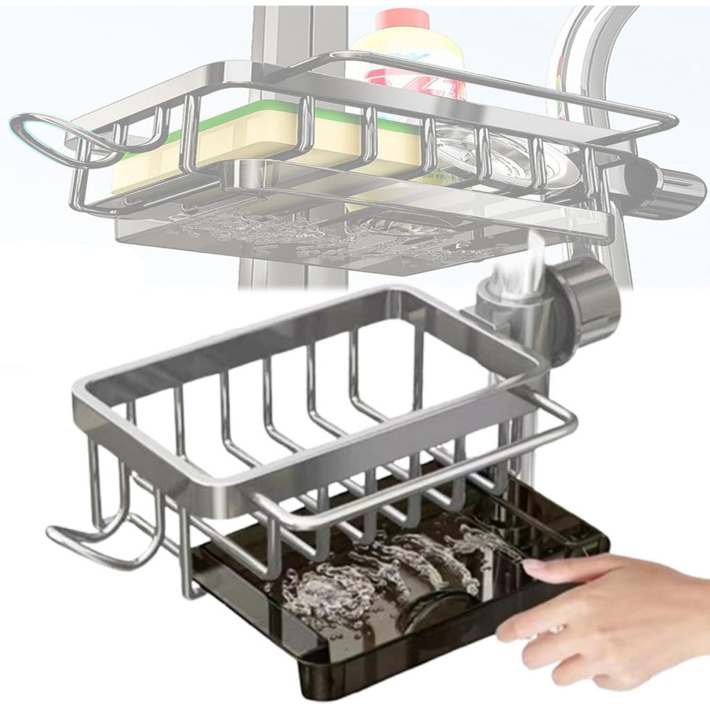 Cofeficent Kitchen Sink Faucet Organizer, Multifunction Kitchen Sink ...