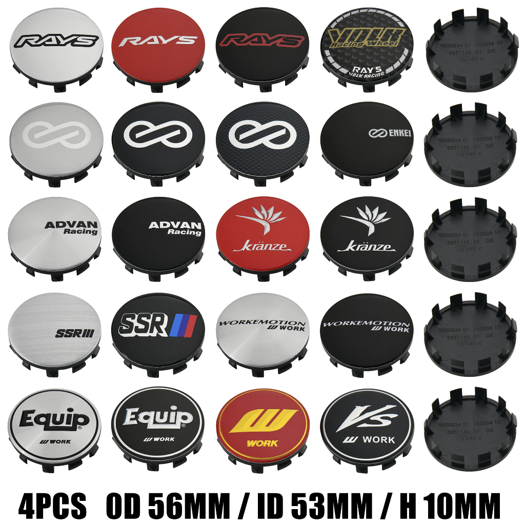 56mm Rim Cap RAYS ADVAN WORK ENKEI SSR Sticker Wheel Center Cap Wheel ...