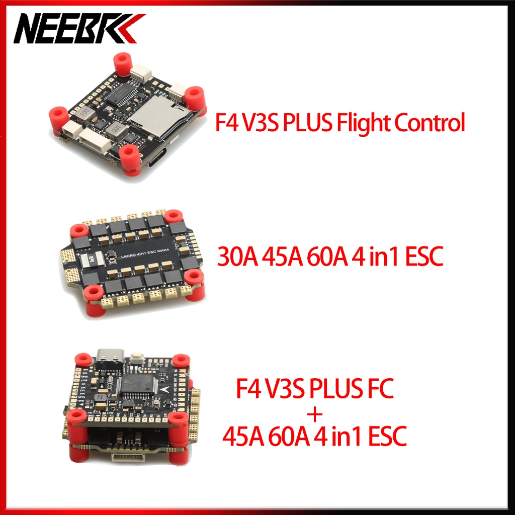 NEEBRC F4V3S F4 V3 V3S PLUS FC Flight Controller Board Barometer OSD BLS 4 in 1 30A 45A 60A ESC ...