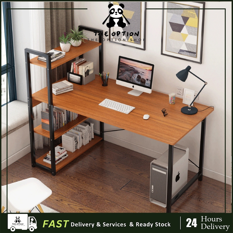 【The Option】120cm Modern Computer Desk Study Deck Writing Desk Office ...