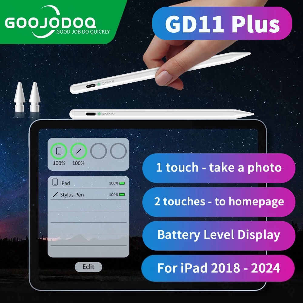 GOOJODOQ Stylus Pen Touch Switch Magnetic Tilt Active Capacitive Pen ...