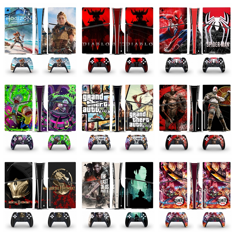 50 Colors Skin Sticker Compatible with Sony Playstation 5 Slim Disc ...