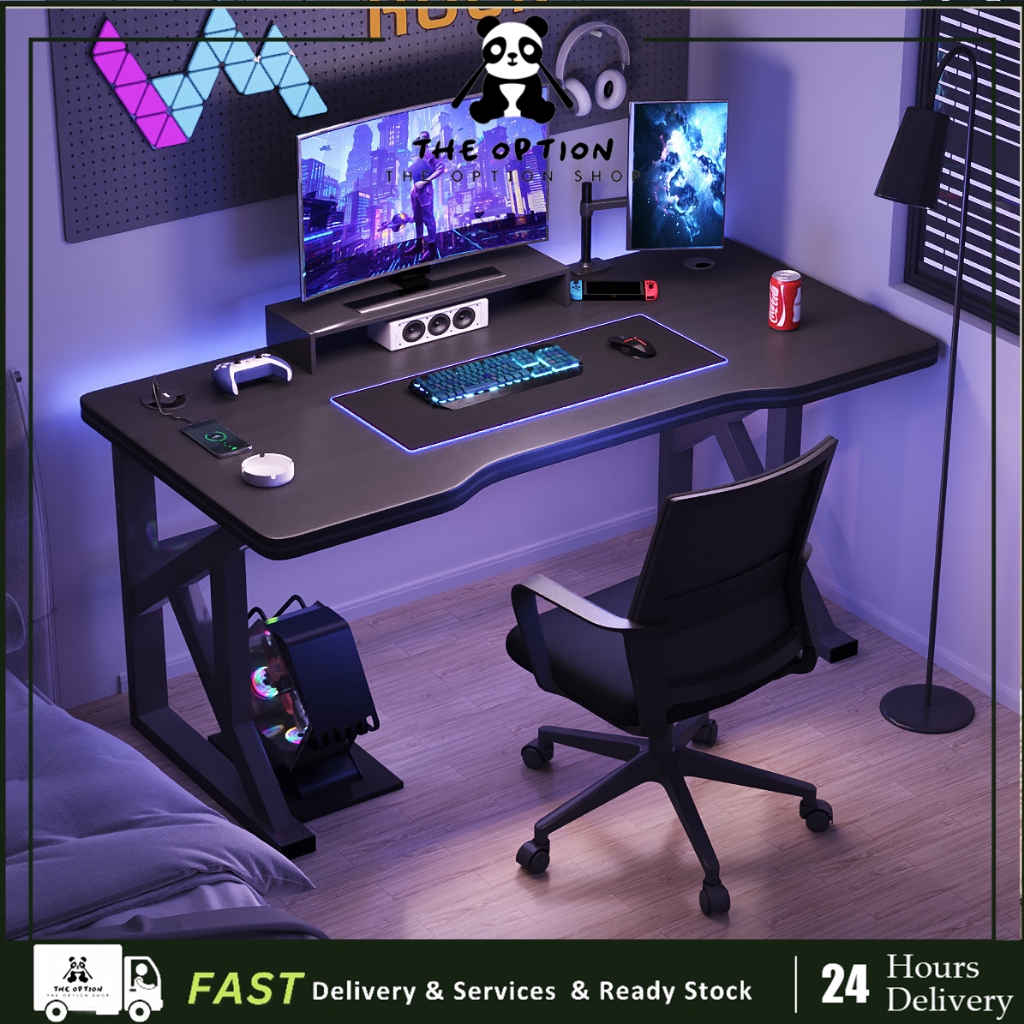 【The Option】Gaming Table Meja Gaming Meja Komputer Murah Meja PC ...