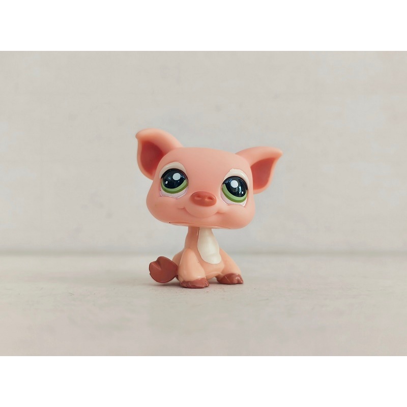 LPS Figure Orange Pig Green Eyes #7082 Littlest Pet Shop toy | Shopee ...