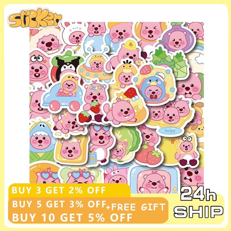 102pcs Loopy Sticker Kawaii DIY Diary Laptop Luggage Skateboard Decals ...