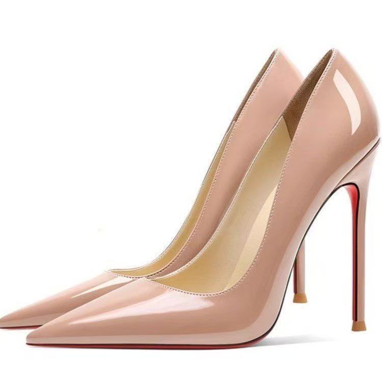 Sexy Pointed Stiletto Heel Patent Leather Glossy High Heel Shoes, Soft ...