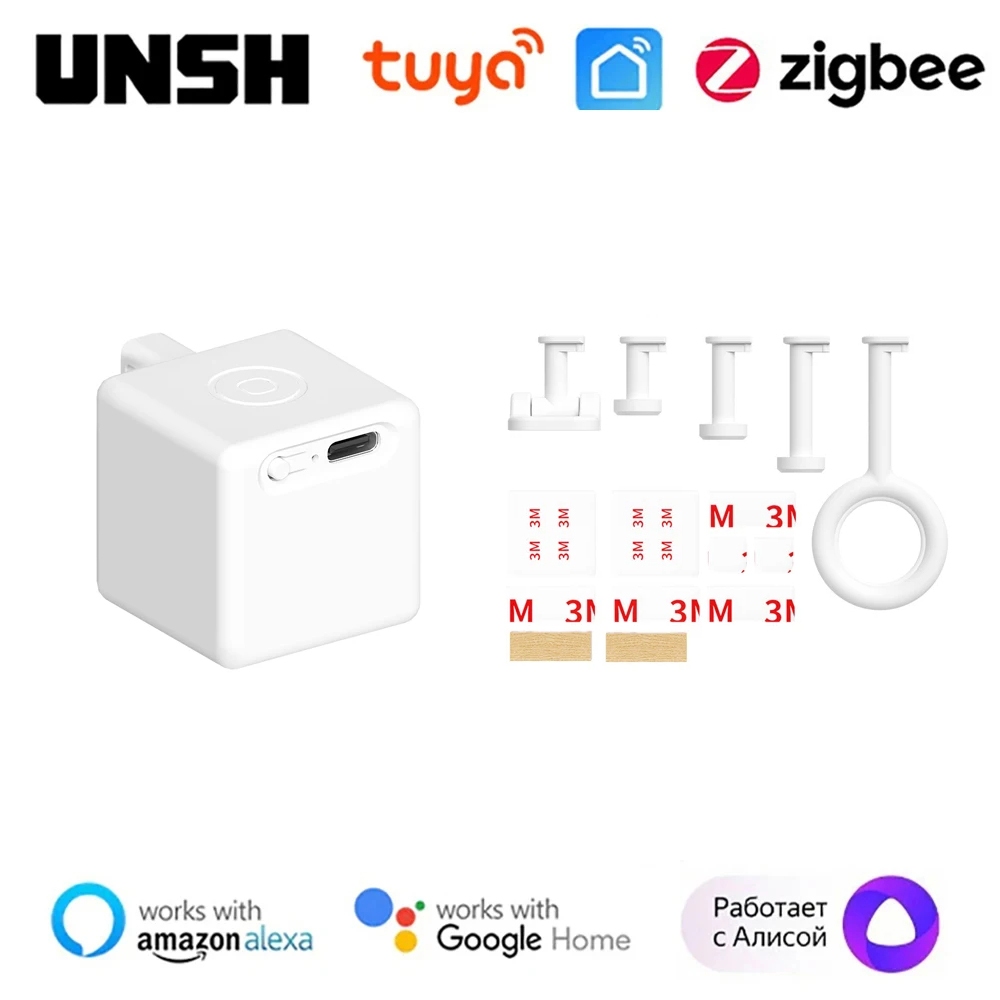 Tuya Zigbee Smart Touch Fingerbot Plus Tpye-C Rechargeable Robot Button ...