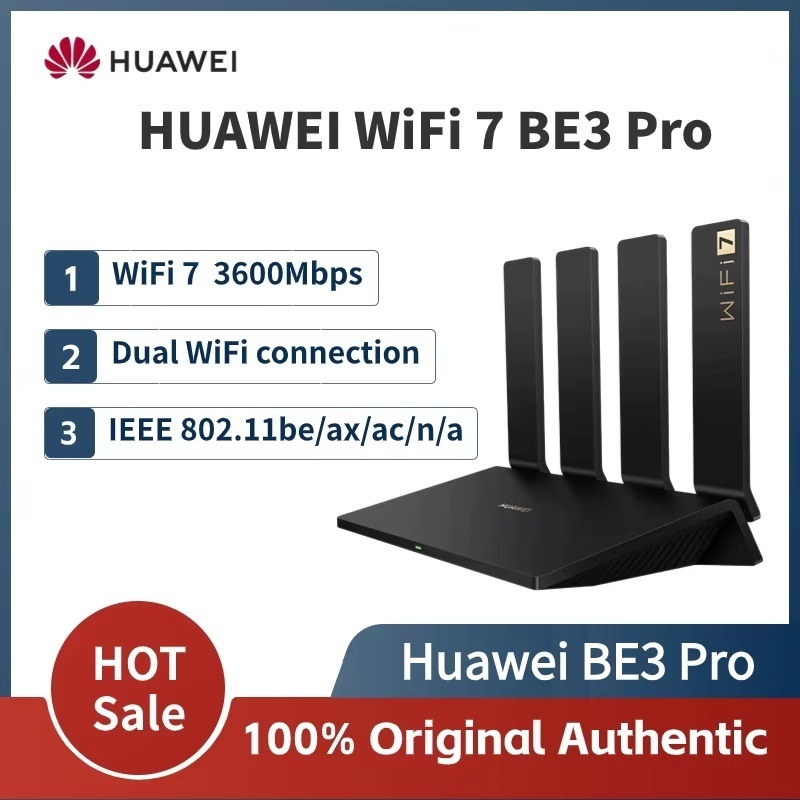 Huawei BE3 Pro Wireless Router Wi-Fi 7 3600Mbps Network Signal Repeater Quad Core 2.4GHz 5GHz ...