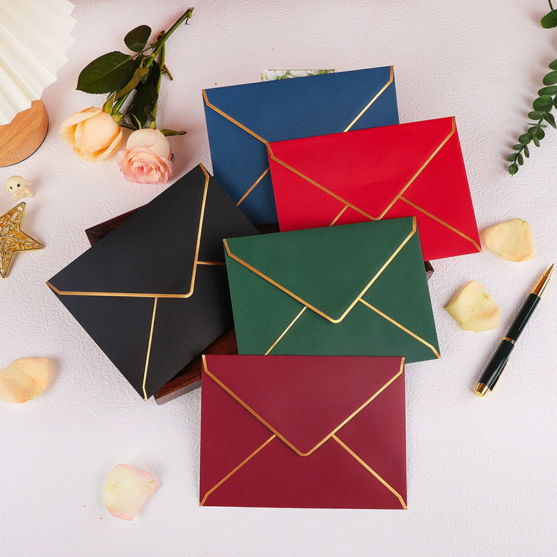 Solid Gilding Envelope 150gsm Paper Envelopes for Letters DIY Seal ...