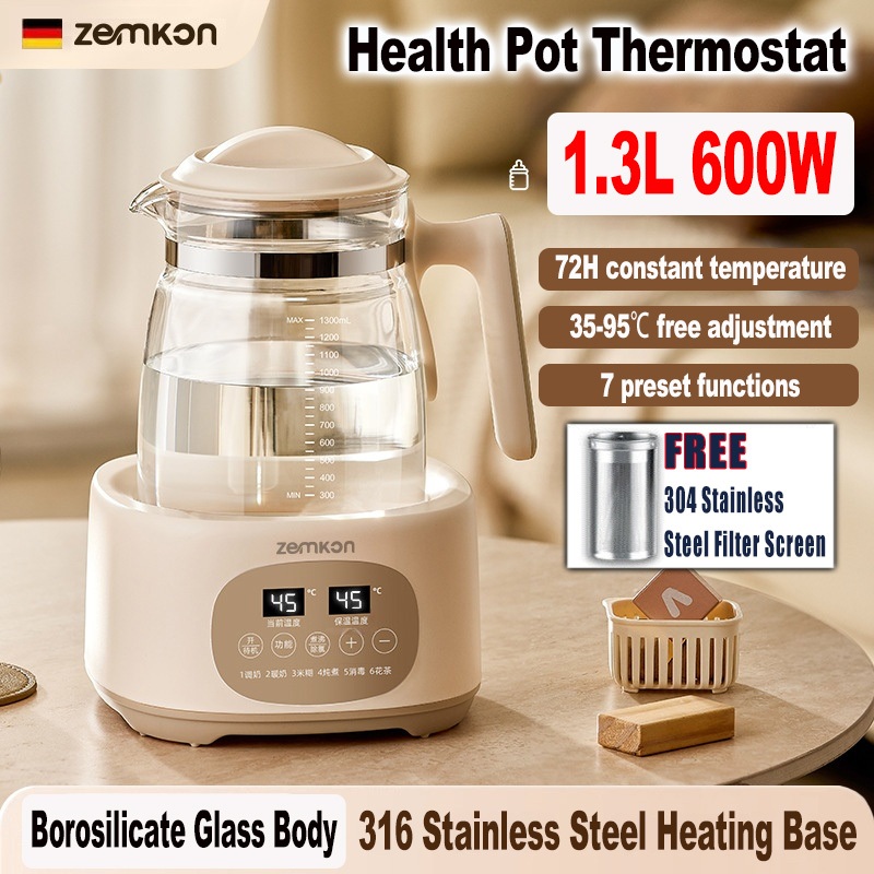 German Zemkon1.3L Health Pot 養生壺 Water Heater Thermostat Kettle ...