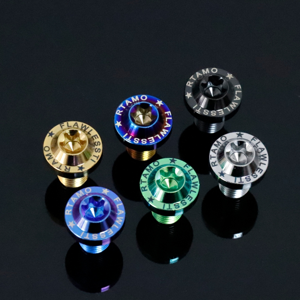 FLAWLESSTI GR5 Titanium Rear Mirror Screw M8 M10 Botls Left Right ...