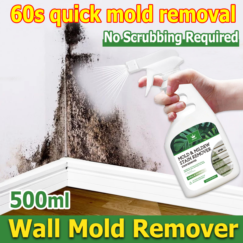 500ML Wall Mold Remover Spray Anti Mold Spray Kulat Dinding Wall Stain ...