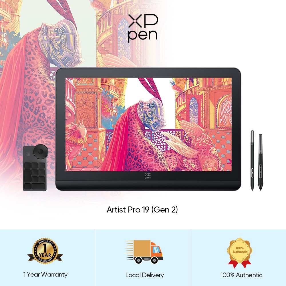 XPPen Artist Pro 19 (Gen 2) 4K Ultravision Display 18.4-inch Pen ...