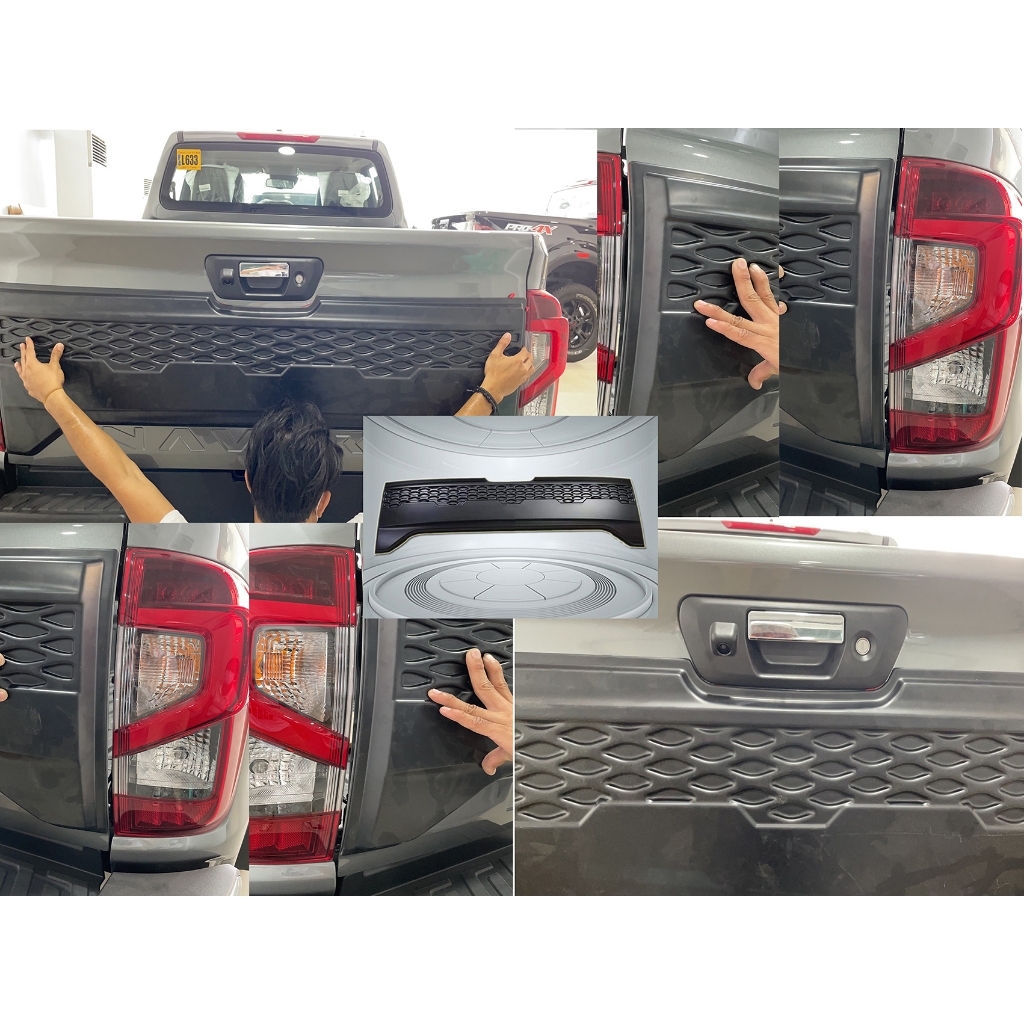 Nissan Navara 2021 Rear TailGate Protector Garnish Rear Bonet Bonnet ...