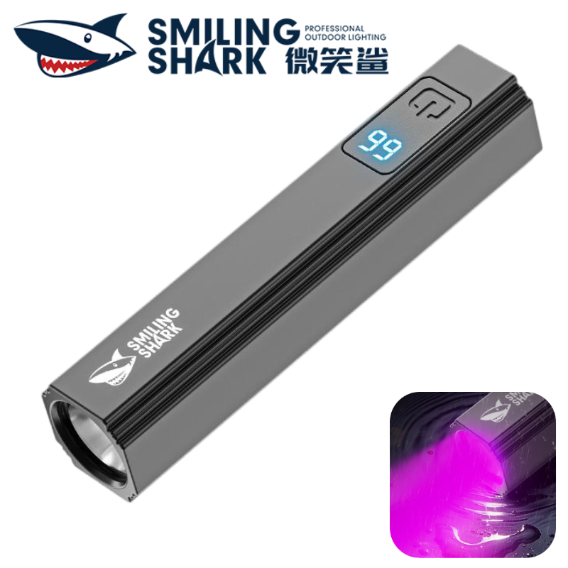 Smiling Shark SD5316 UV Light 2Mode 365nm Mini Flashlight Purple Light ...