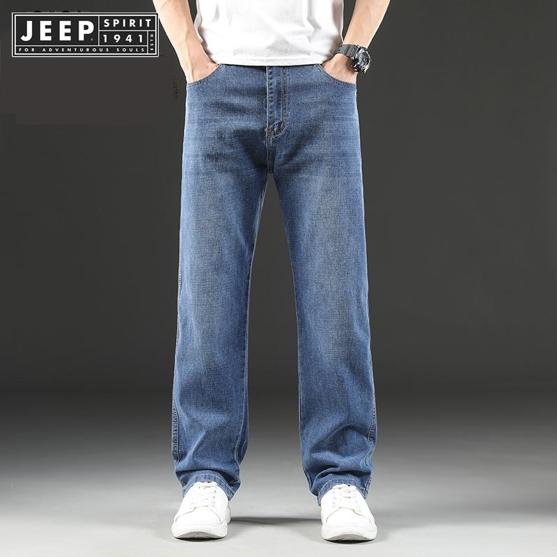 JEEP SPIRIT 1941 ESTD Men's spring and autumn straight tube loose ...