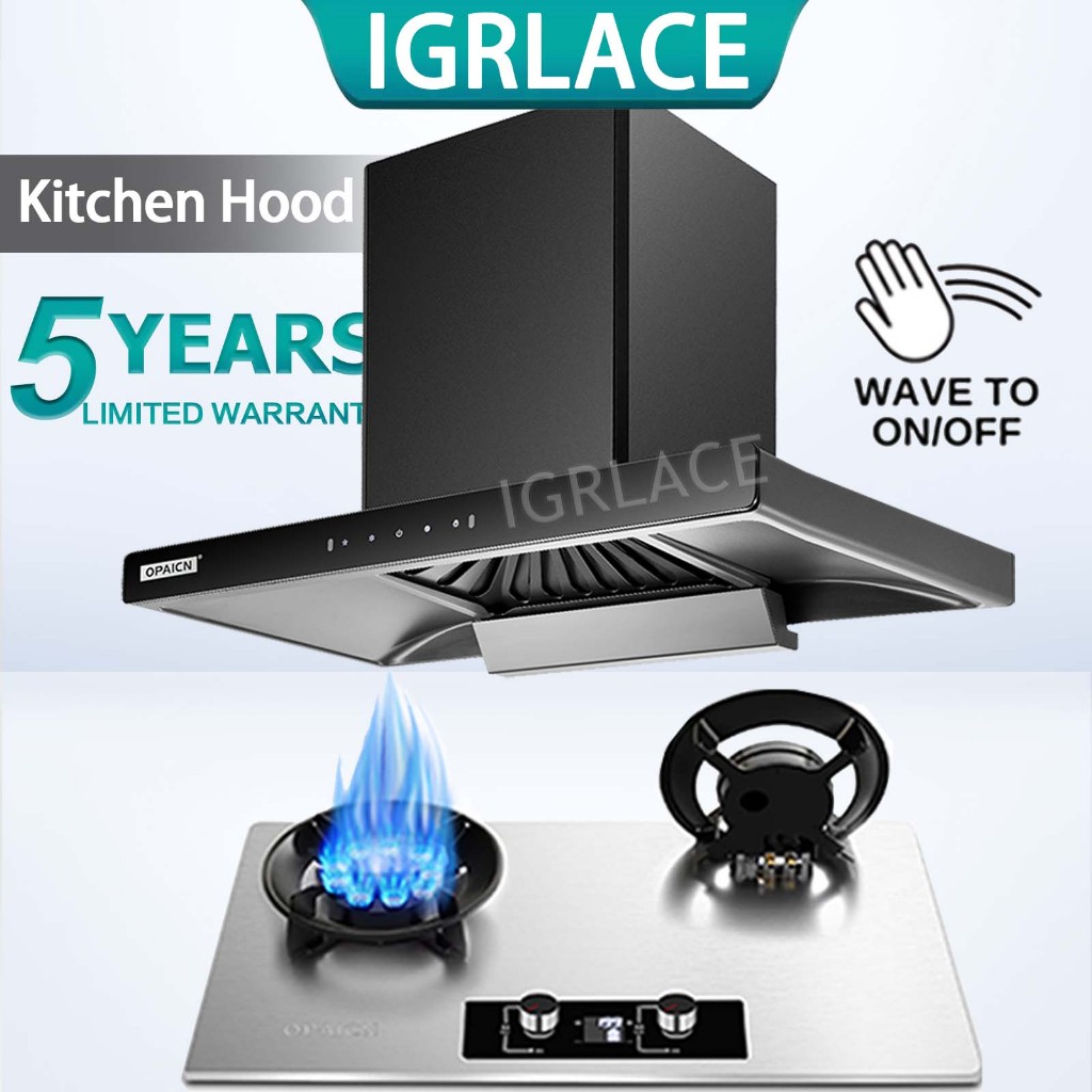 IGRLACE Kitchen Hood Range Hood Top side double suction Cooker Hood ...