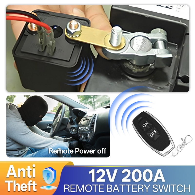 Remote Battery Disconnect Switch 12V 200A Kill Switch for Car Anti ...