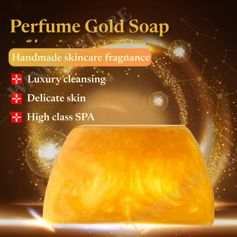 Perfume Gold Soap 100g Anti-Mite Long Lasting Fragrance Deep Cleansing ...