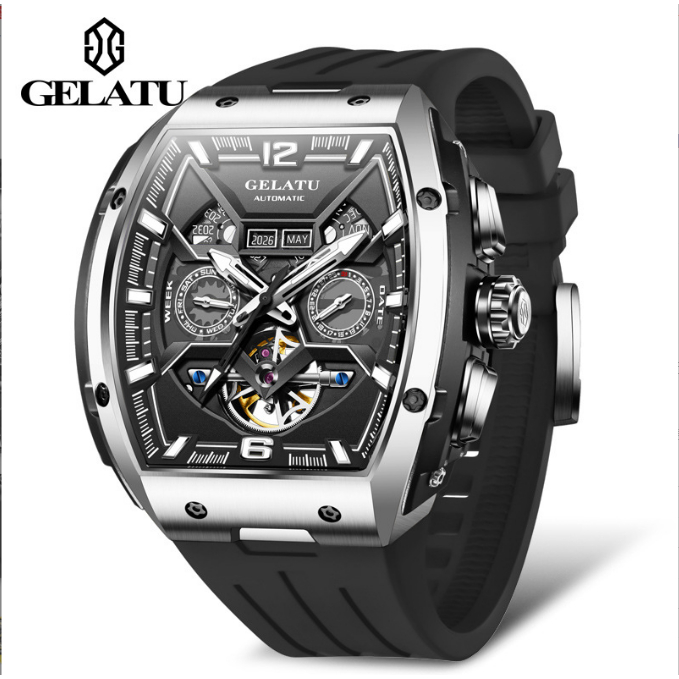 Gelatu 6013 Simple Trendy Mechanical Watch Sapphire Crystal Glass ...