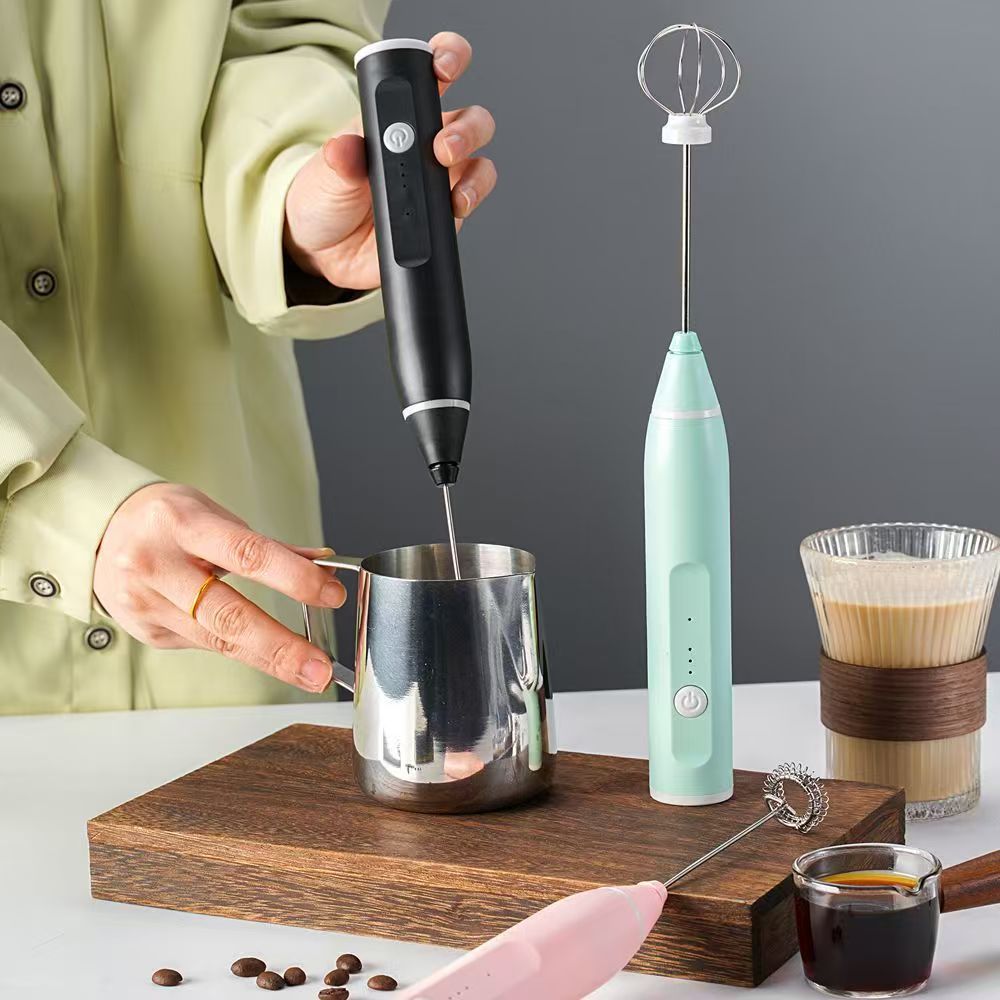 USB Speed Adjustable Milk Frother Handheld Electric Foam Maker ...