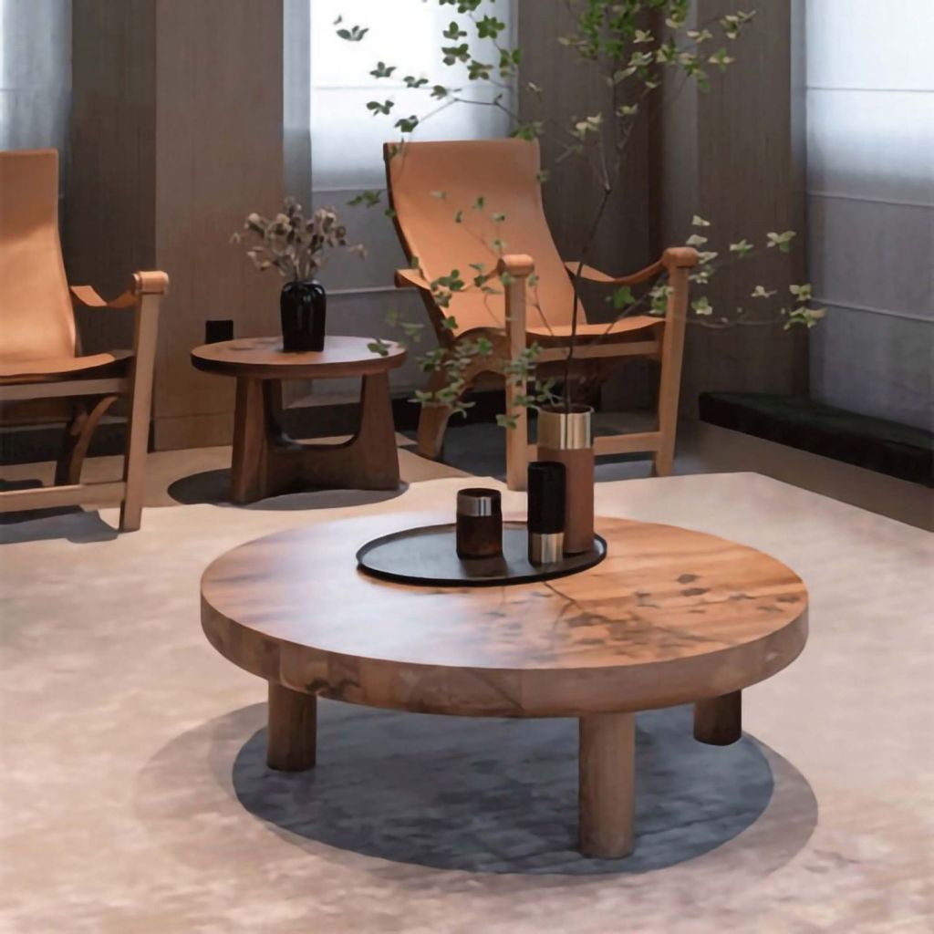 [Customizable] Retro Nordic Solid Wood Coffee Table Small Apartment ...