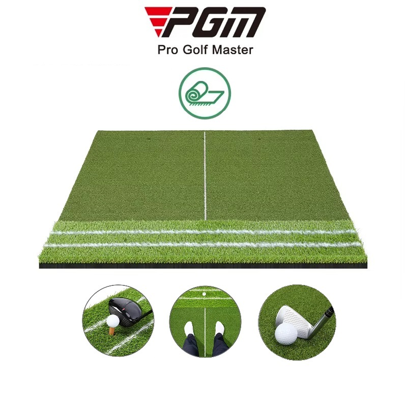 PGM 1.2m x 1.5m non-slip golf practice hitting mat with artificial turf ...